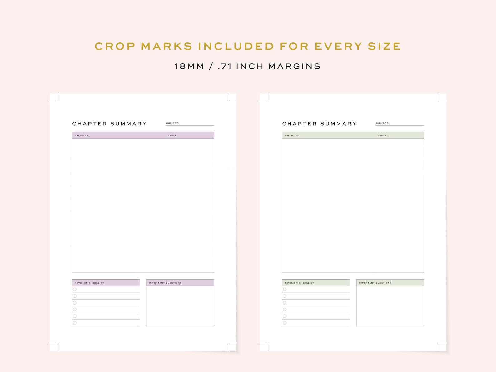 Printable Chapter Summary Planner Fillable Study Summary - Etsy