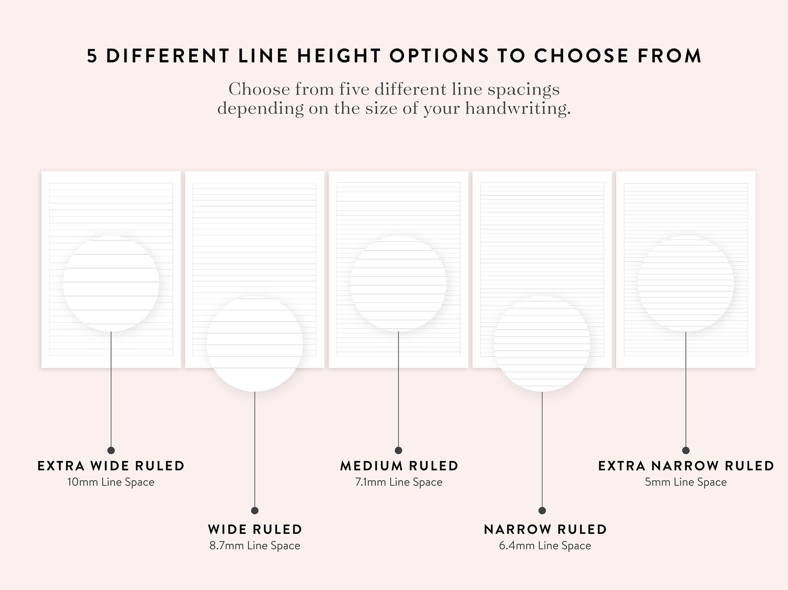 Printable Lined Paper PDF, Ruled Paper, Lined Sheets, College Student ...