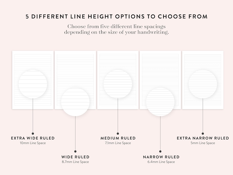 Printable Lined Paper PDF, Ruled Paper, Lined Sheets, College Student ...