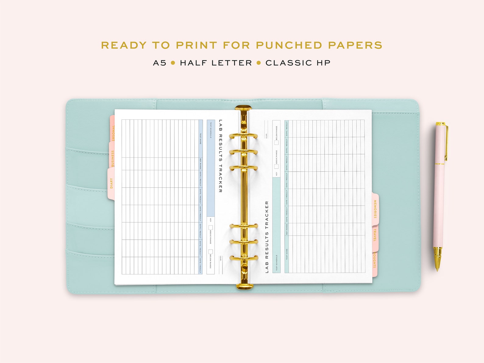 Printable Lab Results Tracker | Annual Lab Results Chart, Lab Records ...