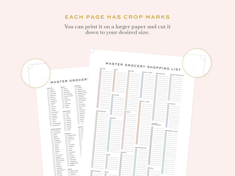 Printable Master Grocery List Fillable Master Shopping List - Etsy UK