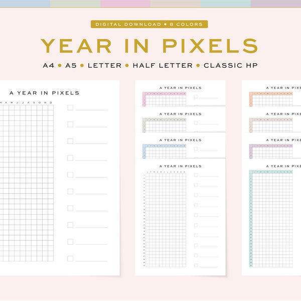A Year in Pixels - Etsy