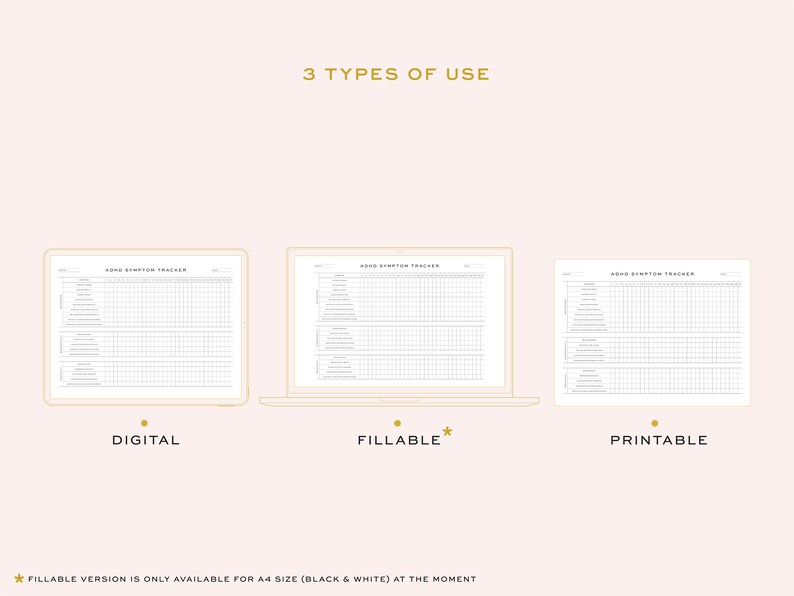 Printable ADHD Trackers for Adults Fillable Daily / Monthly - Etsy