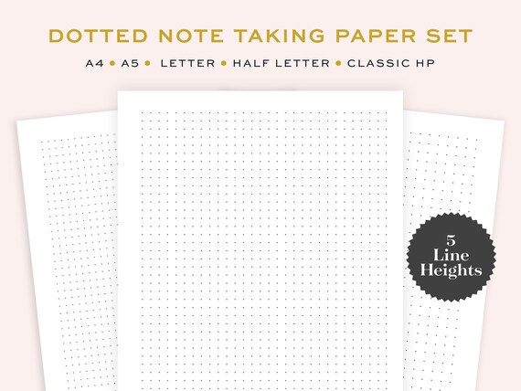 Printable Dotted Paper PDF Dotted Sheets Blank Dotted Paper - Etsy
