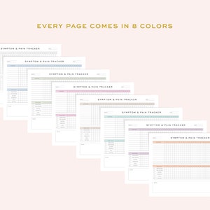 Printable Symptom and Pain Tracker Monthly Pain Level | Etsy