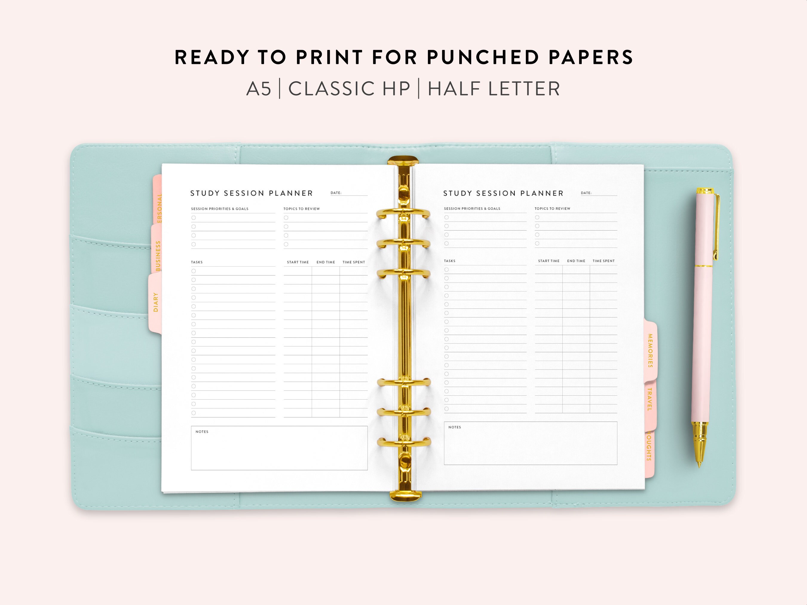 Printable Study Session Planner Student Session Organizer - Etsy UK