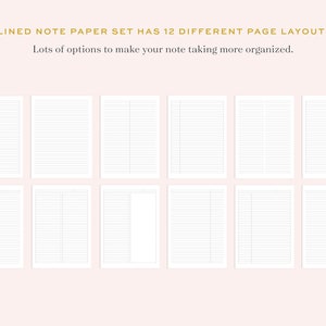 Printable Note Taking Bundle Ruled / Lined Paper Cornell - Etsy