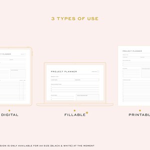 Printable Project Planner Fillable Productivity Planner and - Etsy