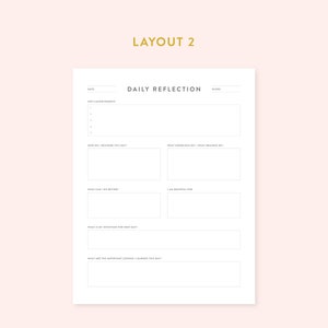Printable Daily Reflection Fillable Daily Review Template | Etsy