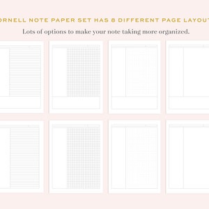Printable Note Taking Bundle Ruled / Lined Paper Cornell - Etsy
