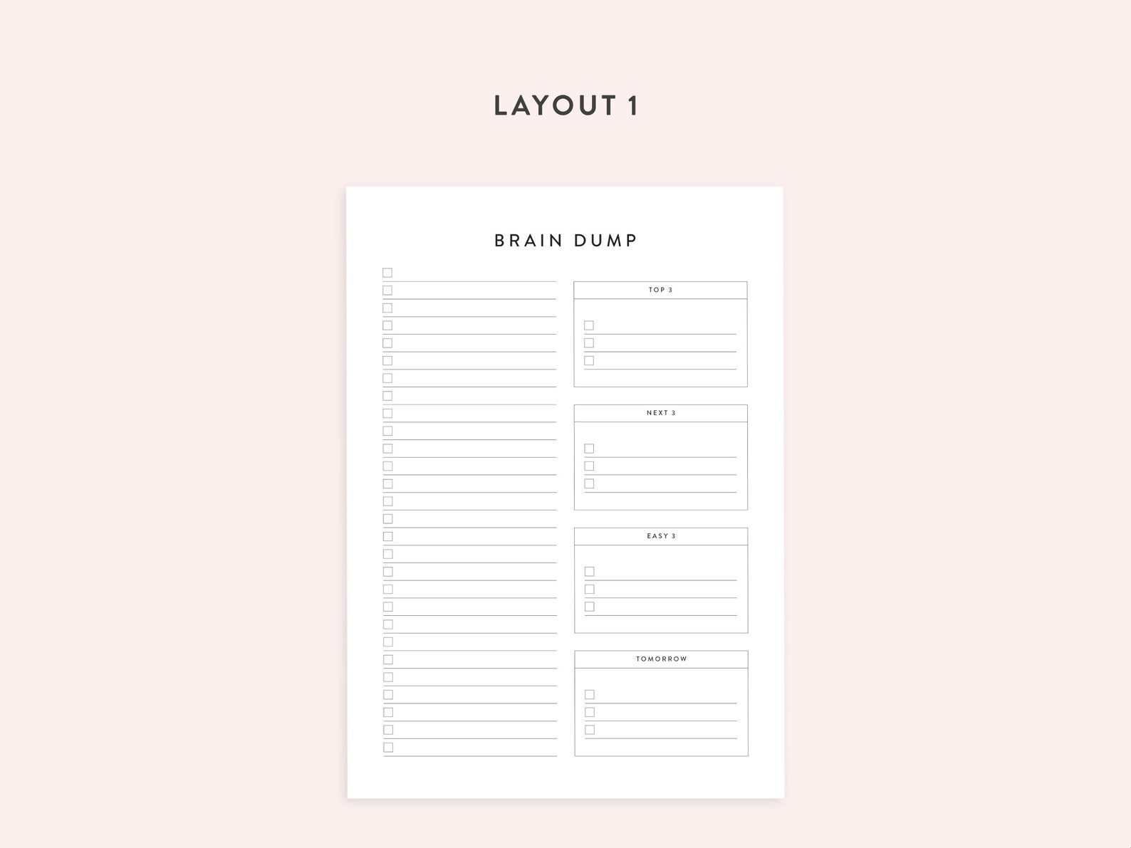 Printable Brain Dump Journal Thought Organizer Brain Dump - Etsy