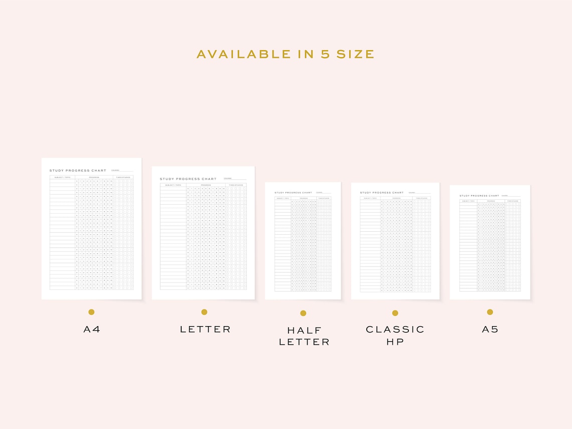 Printable Study Progress Chart, Student Study Planner, Study Progress ...