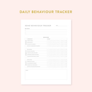 Printable ADHD Trackers for Adults Fillable Daily / Monthly | Etsy