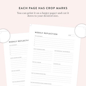 Printable Weekly Reflection, Fillable | Weekly Review Template - Goal ...