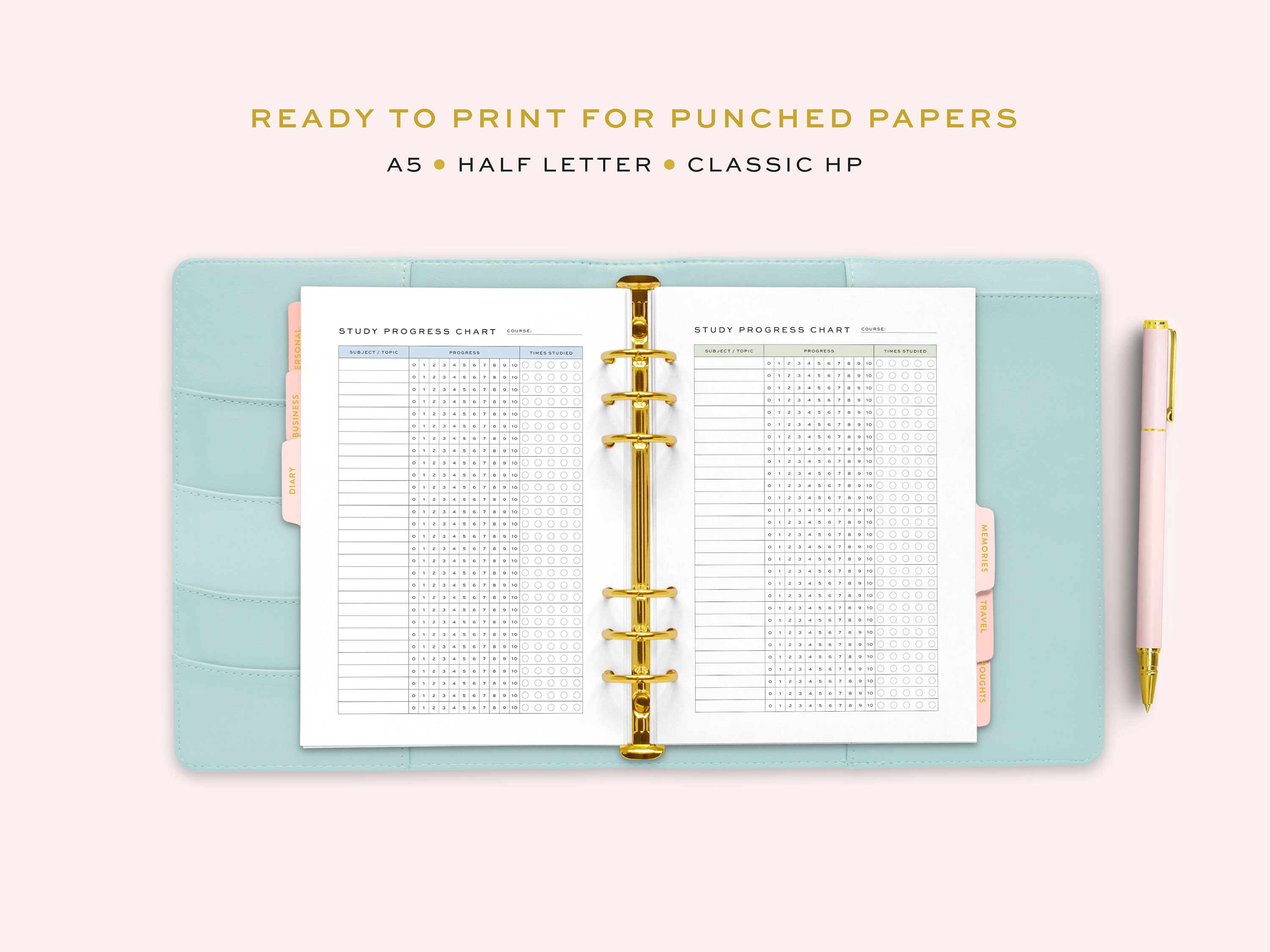 Printable Study Progress Chart, Student Study Planner, Study Progress ...