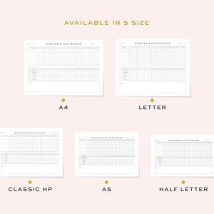 Printable Symptom and Pain Tracker Monthly Pain Level | Etsy