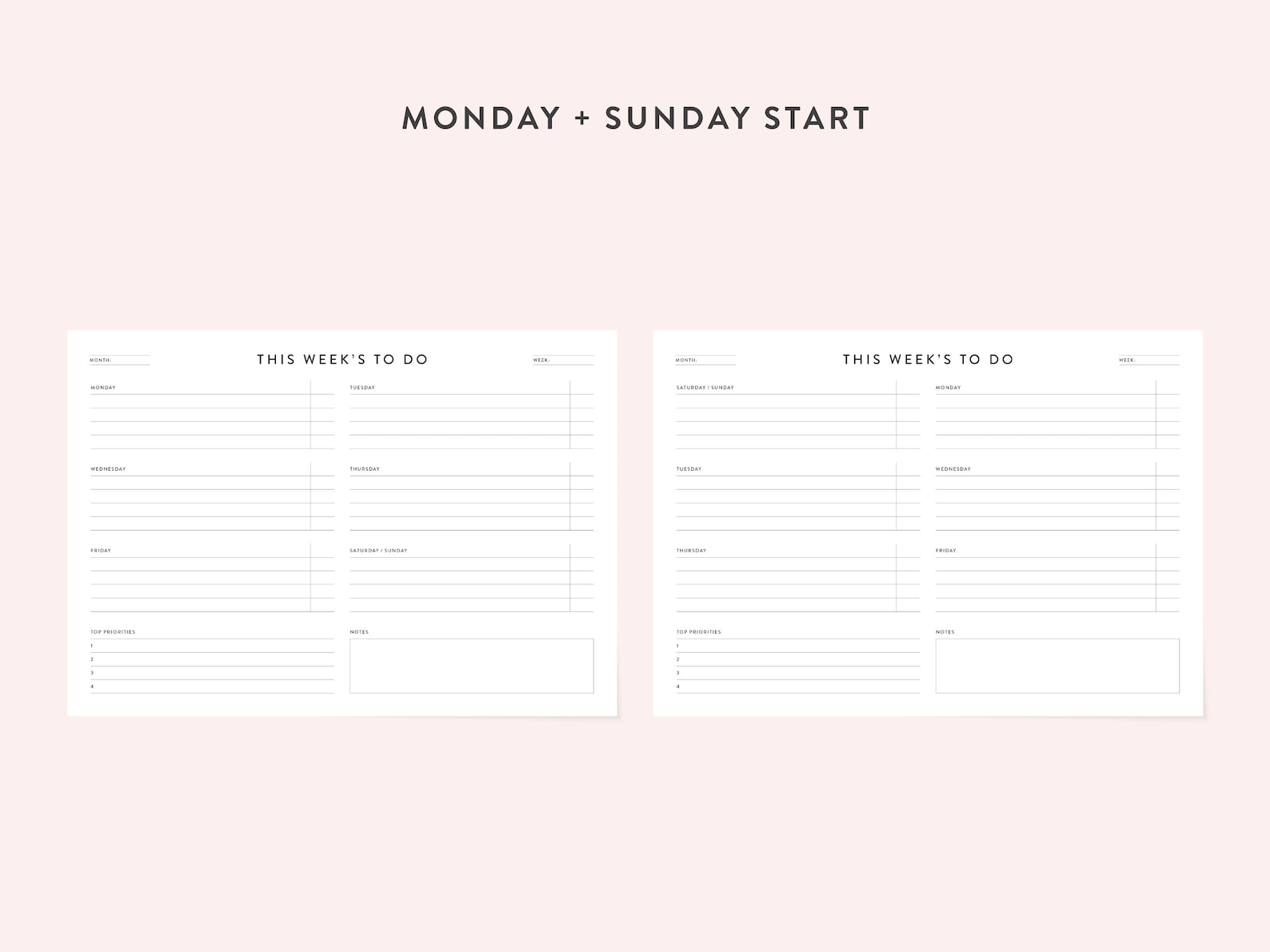 Printable Weekly to Do List, Fillable, Undated, To-do Task List | 5 ...