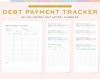 Printable Weekly Spending Tracker Fillable 5 Sizes A4 A5 | Etsy
