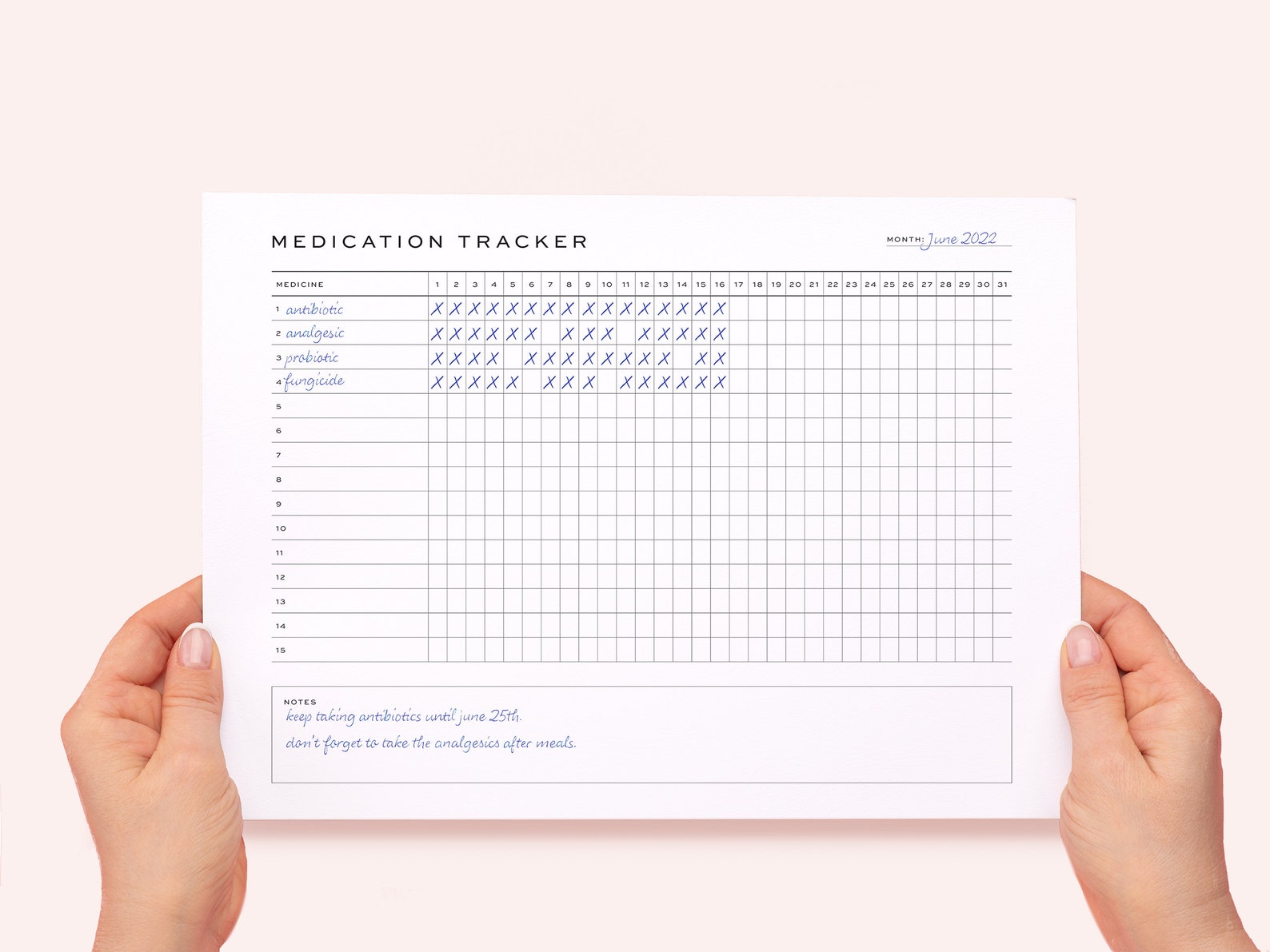 Printable Medication Tracker, Fillable | Weekly and Monthly Medication ...