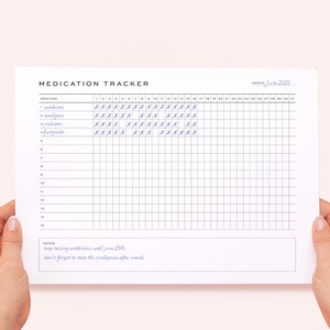 Printable Medication Tracker, Fillable | Weekly and Monthly Medication ...