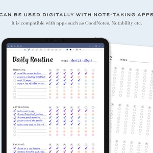 Printable Daily Routine Tracker, Fillable Daily Planner, Routine ...
