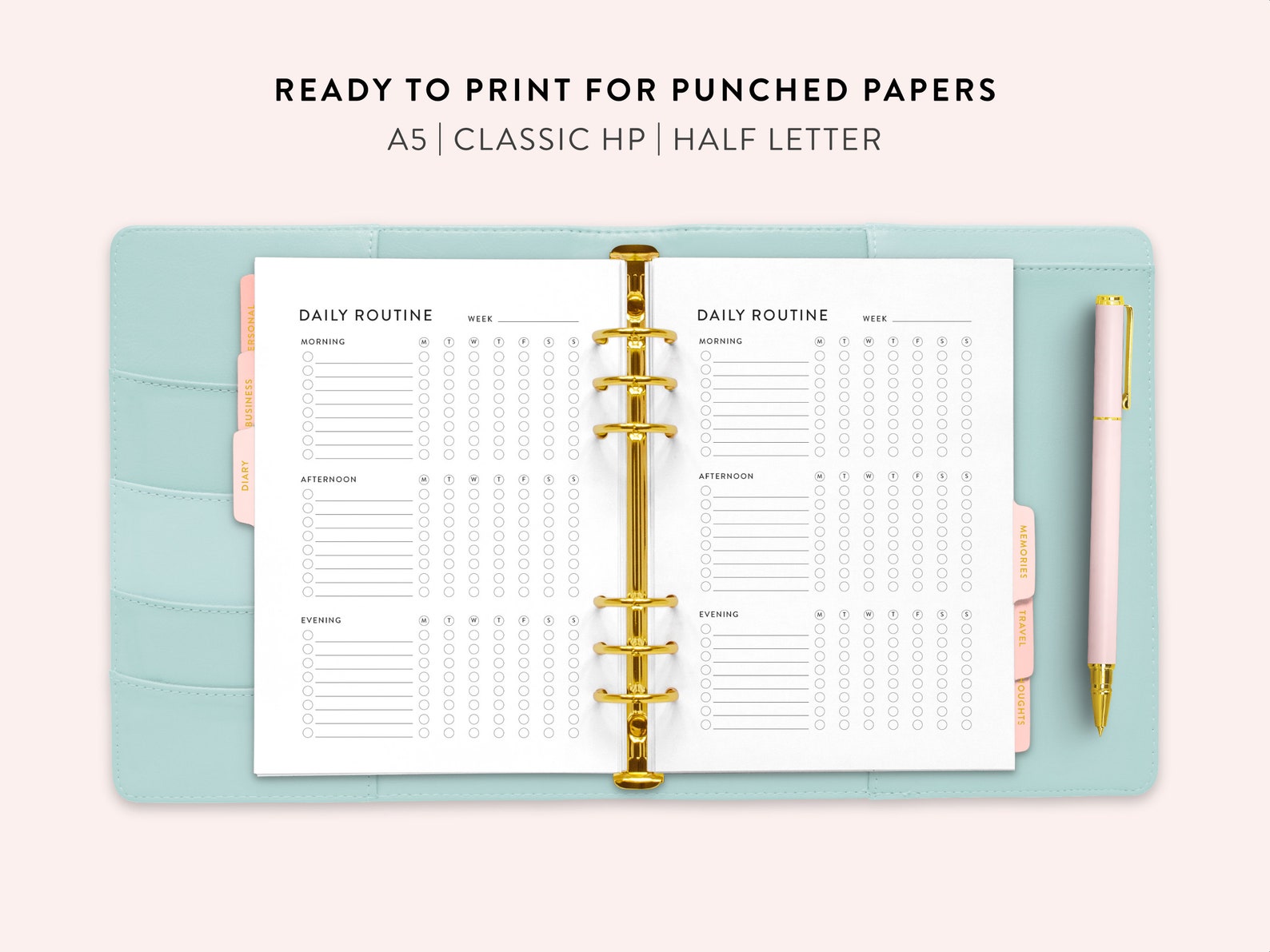 Printable Daily Routine Tracker, Fillable Daily Planner, Routine ...