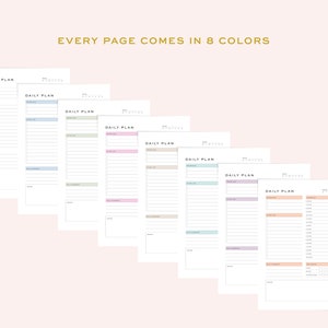 Printable Daily Planner Fillable Undated Personal Minimal | Etsy