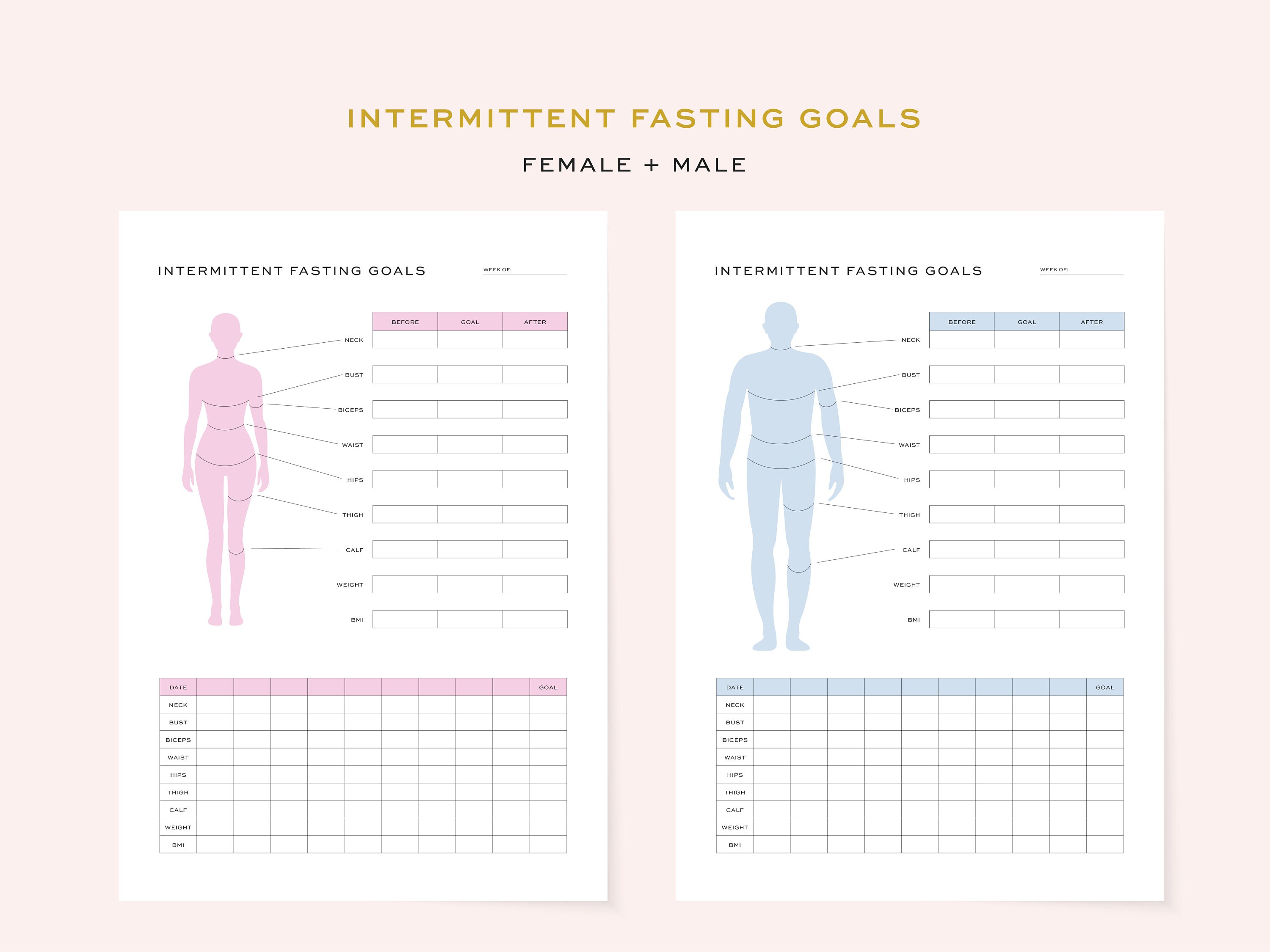 Printable Intermittent Fasting Planner IF Diet Planner Set - Etsy UK