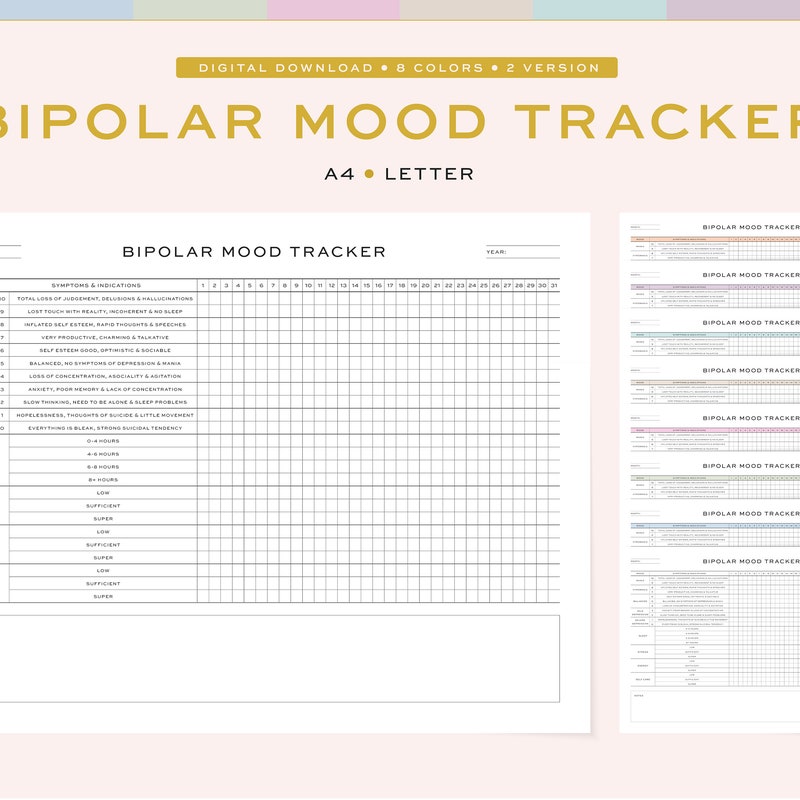Printable Bipolar Tracker - Etsy