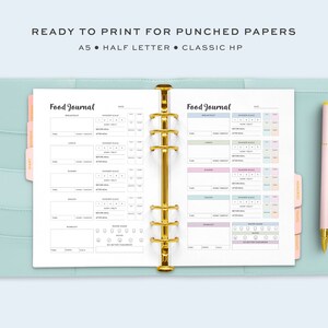 Printable Food Journal, Fillable Daily Food Diary, Daily Calorie ...