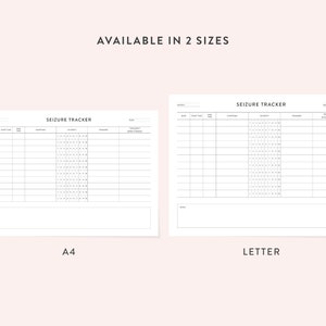 Printable Seizure Tracker, Fillable Seizure Logs, Epilepsy Tracker ...