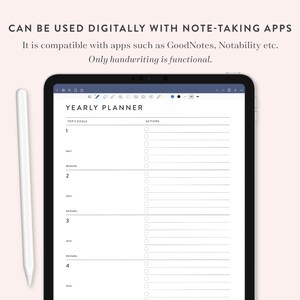 Printable Yearly Goal Planner, Fillable | Annual Goal Planner, Top 6 ...