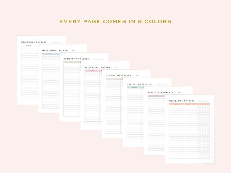 Printable Medication Tracker, Fillable | Weekly and Monthly Medication ...