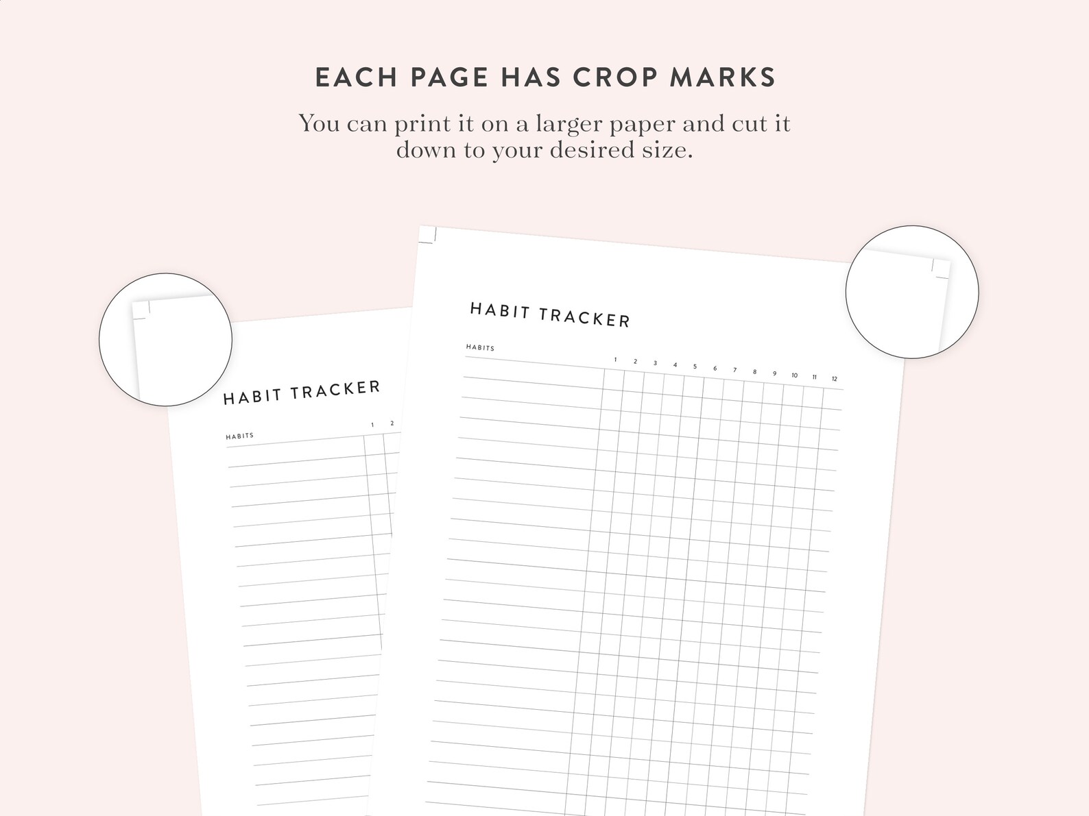 Printable Monthly Habit Tracker, Planner, 2 Layouts | Printable 30-day ...