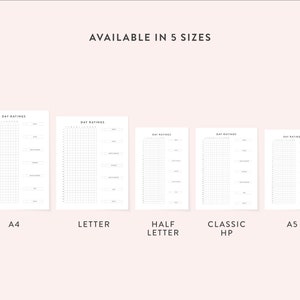 Printable Day Ratings Tracker, A Year in Pixels - Yearly Mood Tracker ...