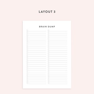 Printable Brain Dump Journal Thought Organizer Brain Dump - Etsy