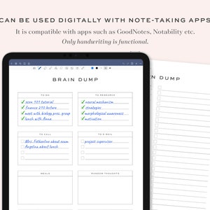 Printable Brain Dump Journal, Thought Organizer, Brain Dump ...