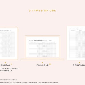 Printable Study Progress Chart Student Study Planner Study - Etsy