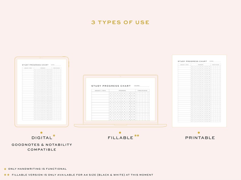 Printable Study Progress Chart Student Study Planner Study - Etsy