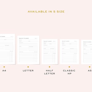 Printable Project Planner Fillable Productivity Planner and - Etsy