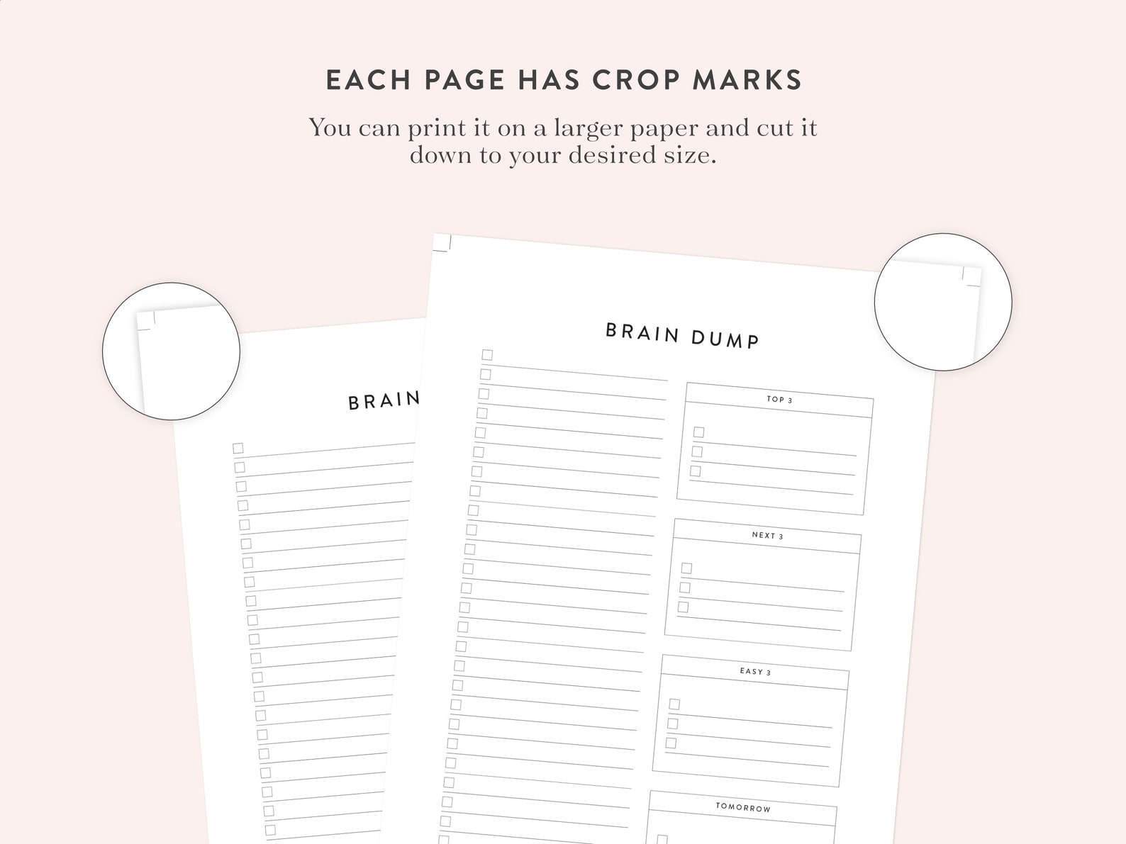 Printable Brain Dump Journal Thought Organizer Brain Dump - Etsy