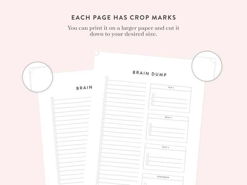 Printable Brain Dump Journal Thought Organizer Brain Dump - Etsy