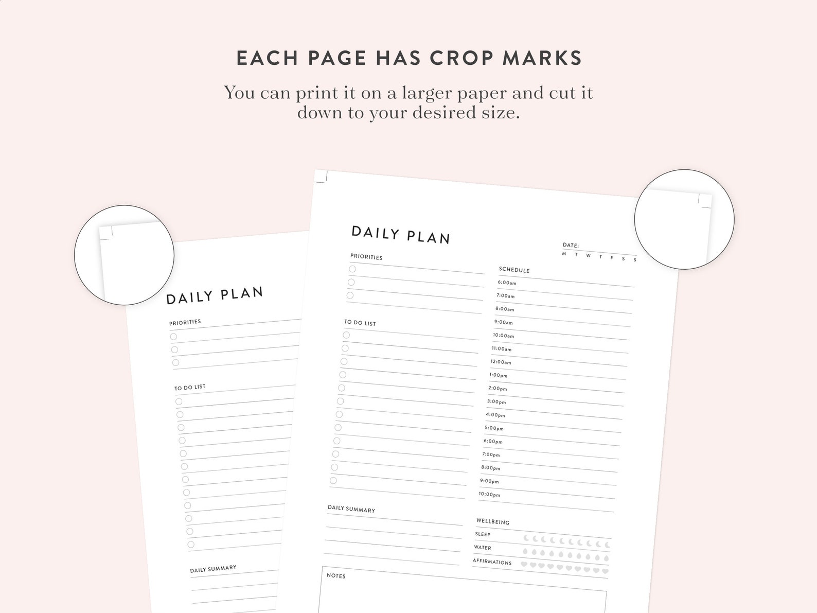 Printable Daily Work Planner Fillable Minimal Blank Daily - Etsy UK