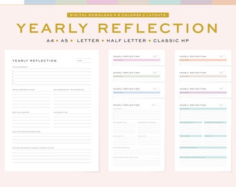 Yearly Planner Template Printable - Etsy