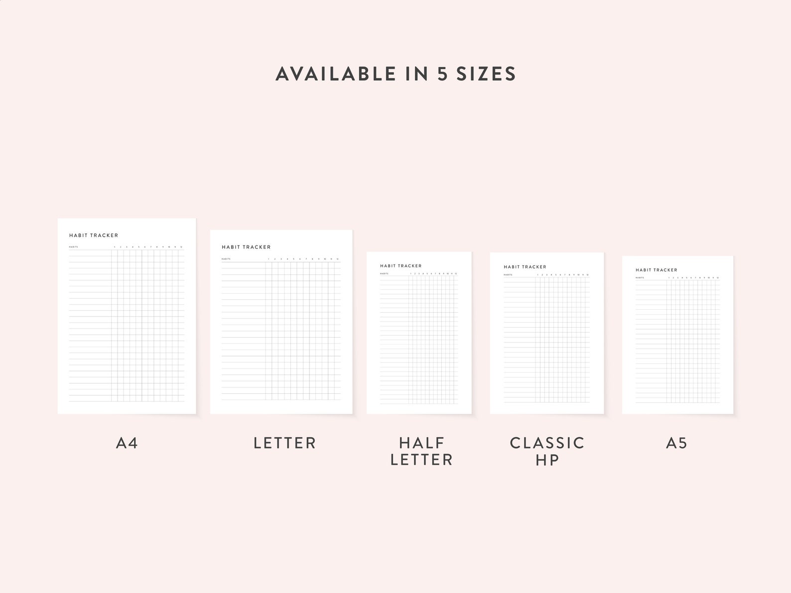 Printable Monthly Habit Tracker, Planner, 2 Layouts | Printable 30-day ...