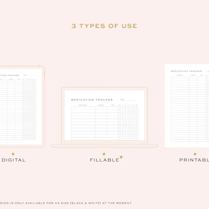 Printable Medication Tracker, Fillable | Weekly and Monthly Medication ...