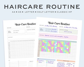 Hair Routine Template - Etsy