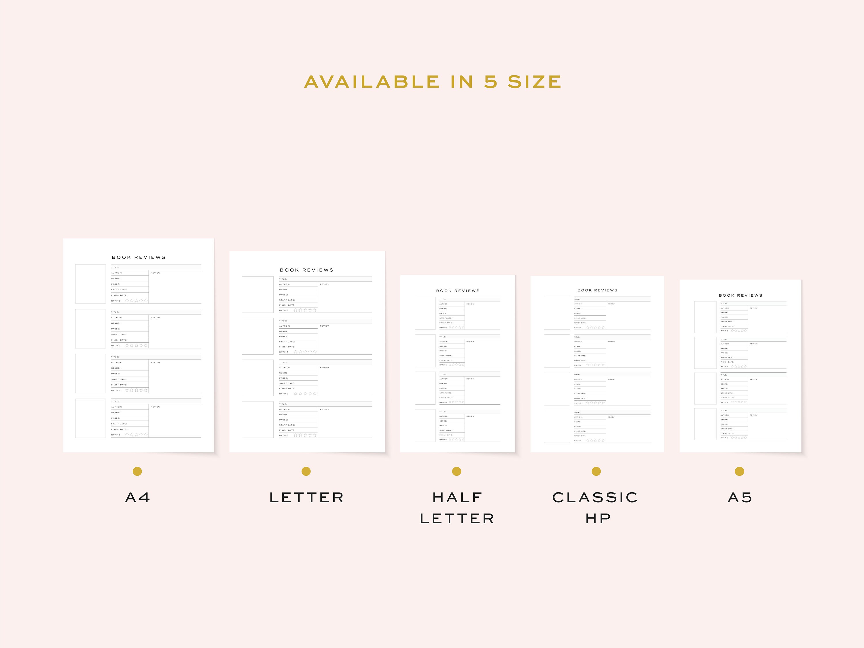 Printable Book Reading Set Planner Book Reading Journal | Etsy UK
