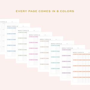 Printable Weekly Check-in Template Fillable Undated Weekly - Etsy