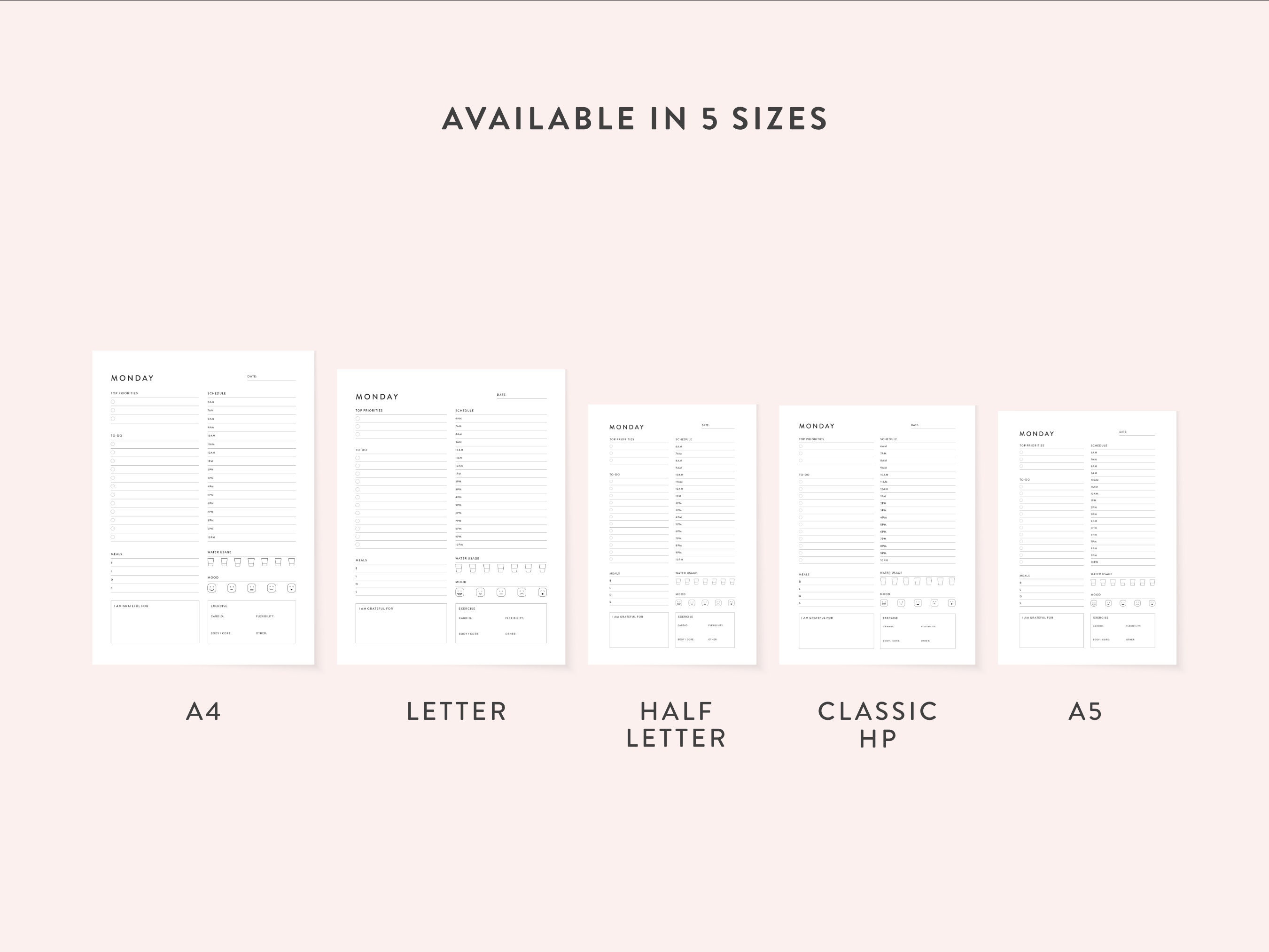 Printable 7 day Planner Fillable Daily Planner Schedule Etsy UK